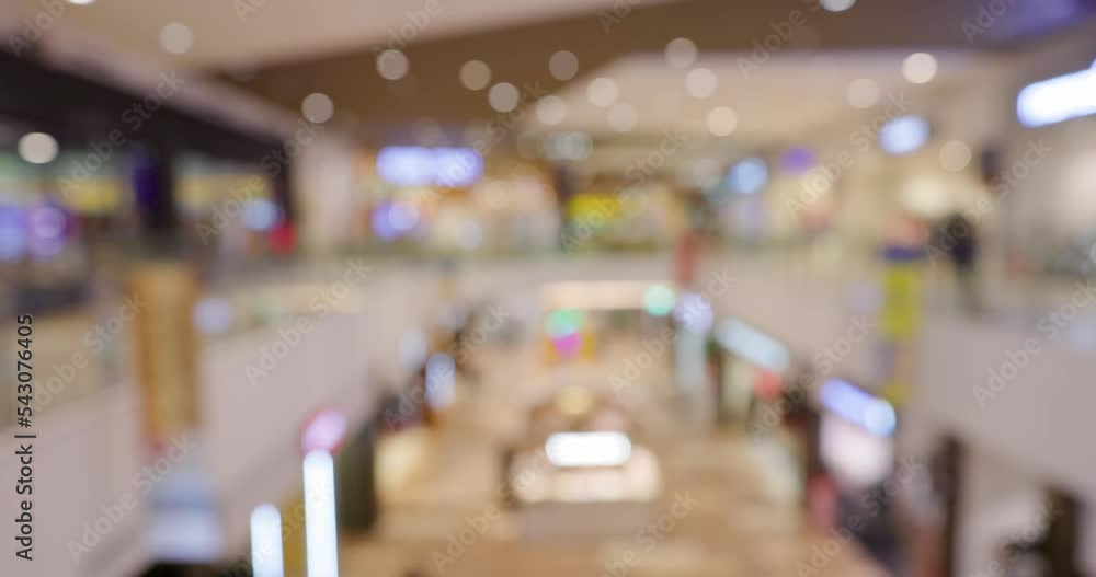 Blur view of shopping center Stock Video | Adobe Stock