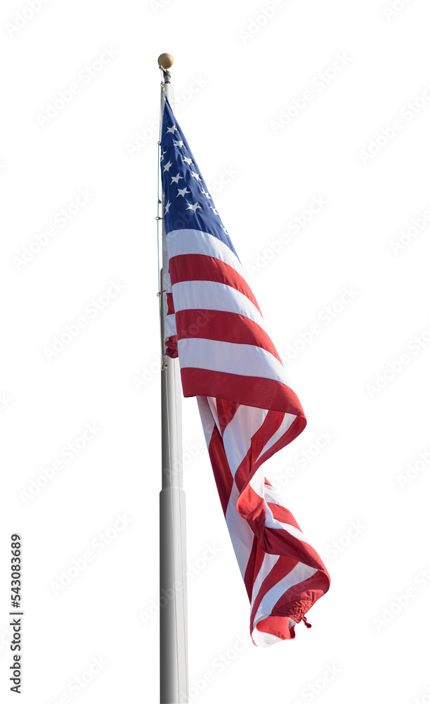 American flag isolated on white background Stock Photo | Adobe Stock