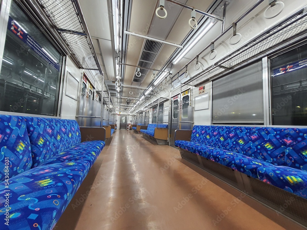 Jakarta, Indonesia in October 2022. Situation of an empty commuterline ...
