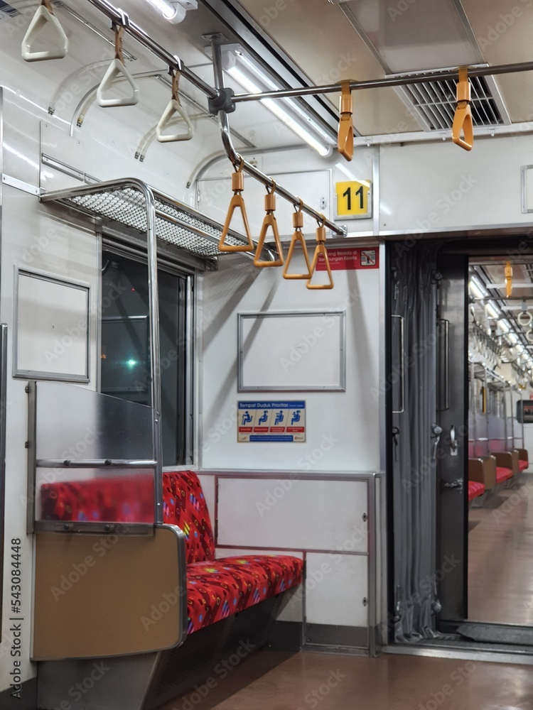 Jakarta, Indonesia in October 2022. Situation of an empty commuterline ...