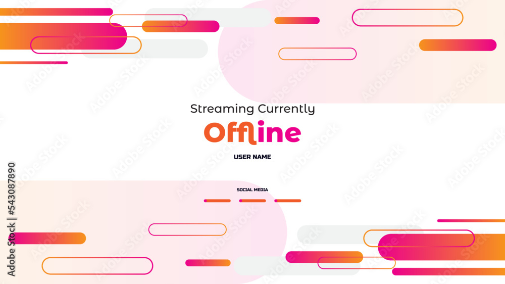 streaming offline banner background with gradient abstract shapes ...