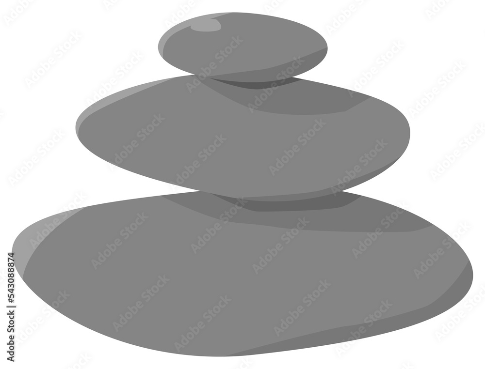 Zen stone illustration with a comic style Stock Photo | Adobe Stock