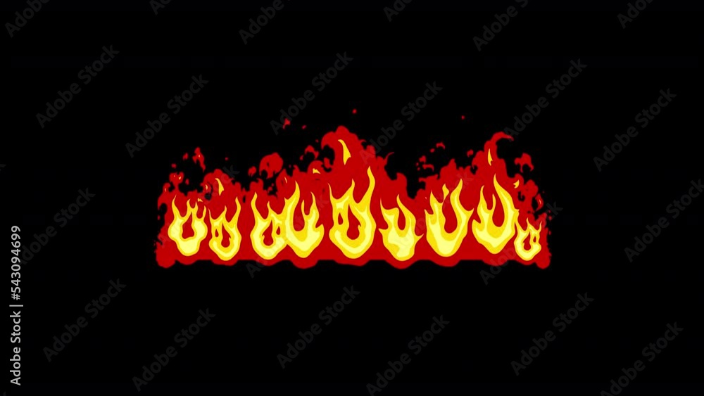 Cartoon fire effects. 4k Cartoon fire animation. Comic Fire FX. vídeo ...