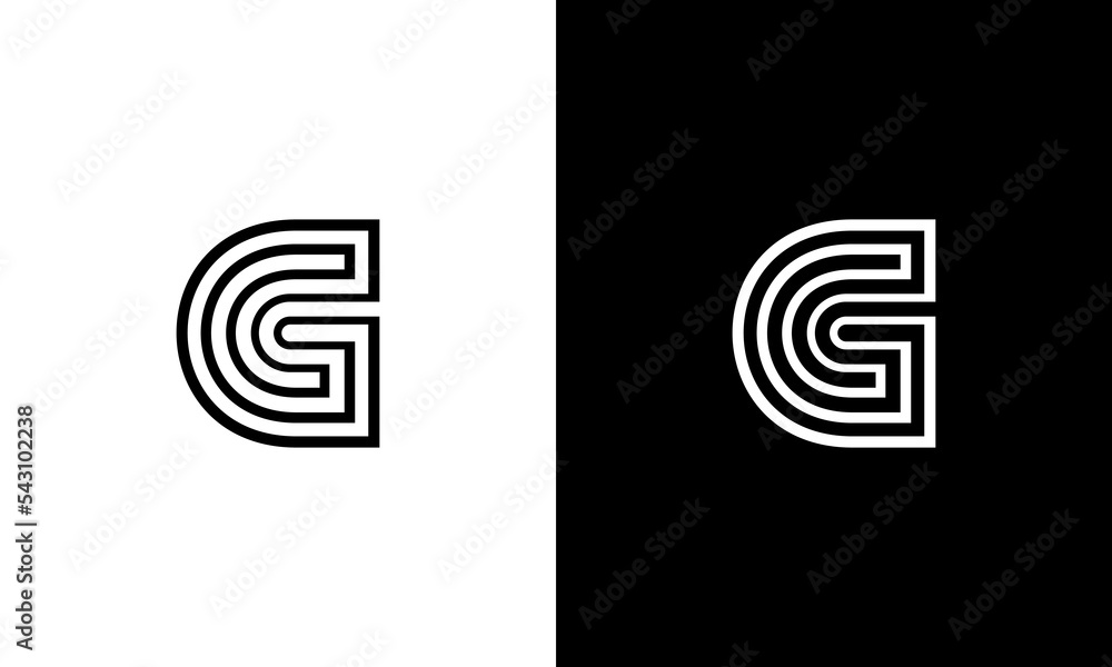 letter g line art logo design Stock Vector | Adobe Stock