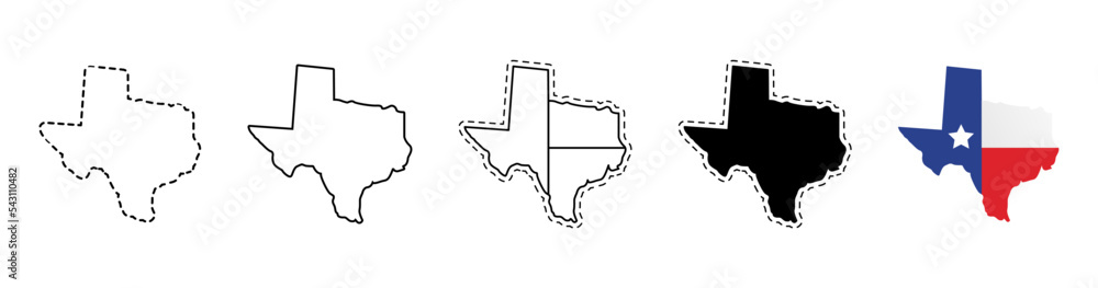 texas map Stock Vector | Adobe Stock