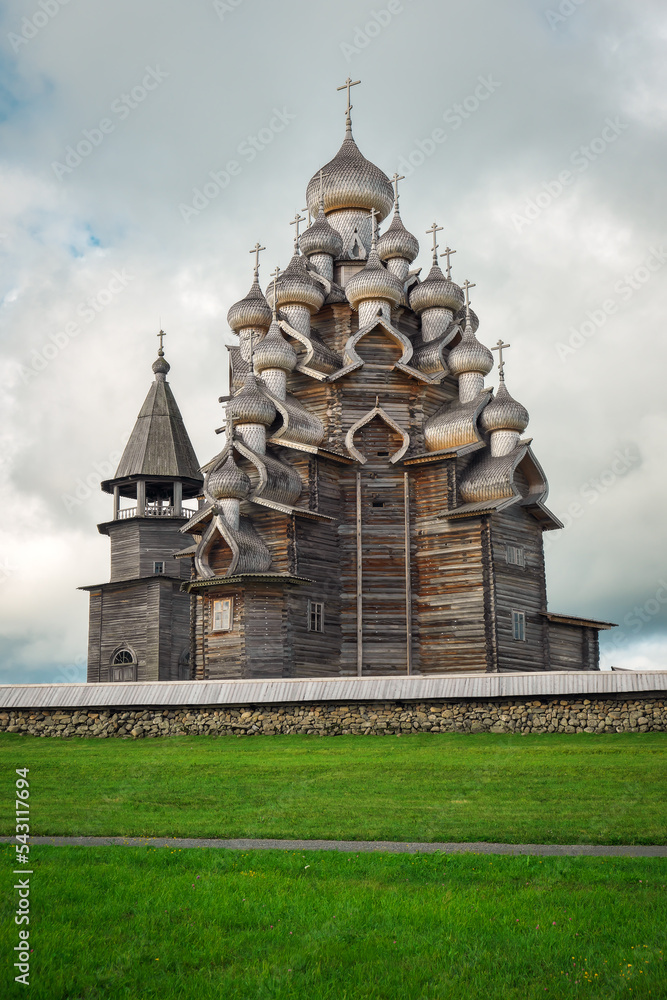 The wooden buildings of the ancient Russian architecture. The famous ...