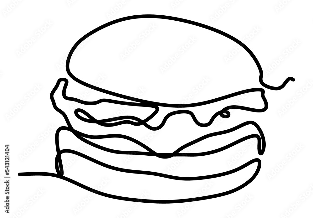 The illustrations and clipart. Continuous one-line drawing. A Krabby ...