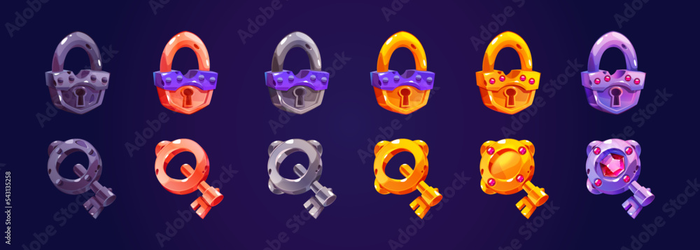 Game reward keys, lock evolution, loot, rare copper, iron, silver ...