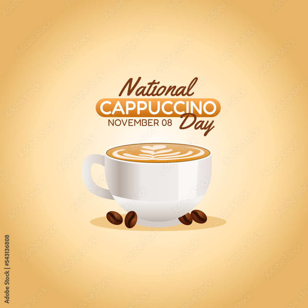 vector graphic of national cappuccino day good for national cappuccino ...