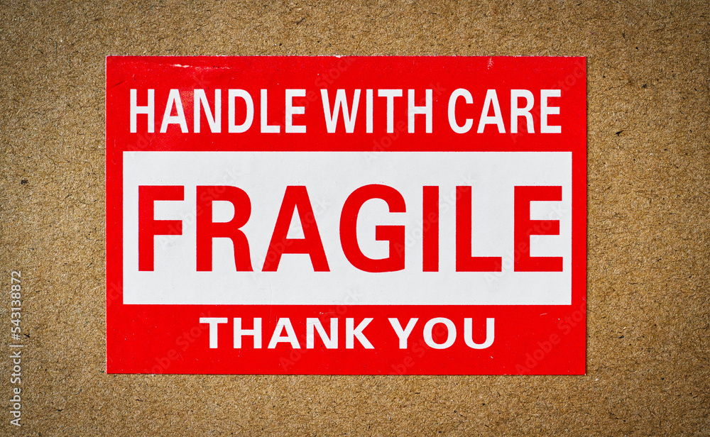 Fragile, Handle with care Stock Photo | Adobe Stock