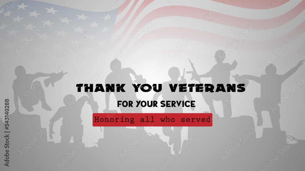 Thank you, Veterans, For your service, Honoring all who served. Poster ...