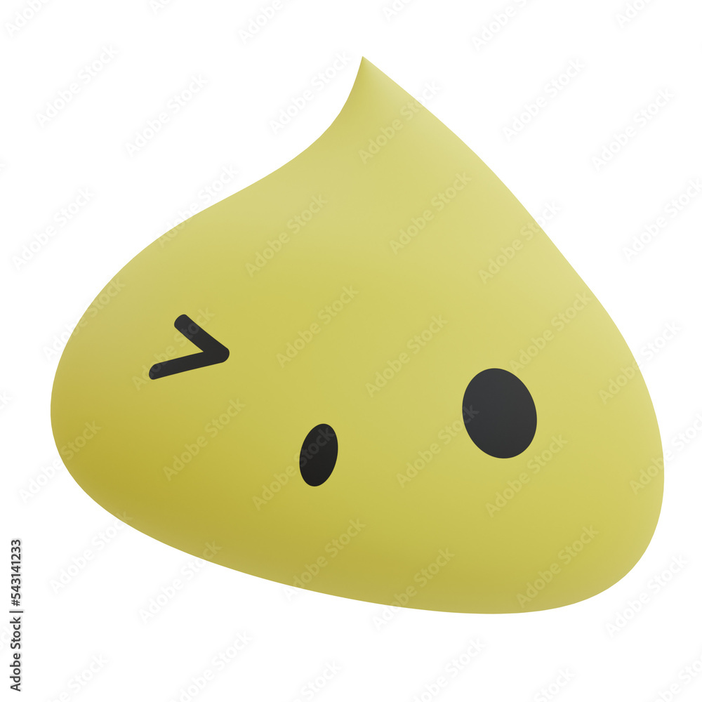 Choco Chips Emoticon 3D Stock Illustration | Adobe Stock