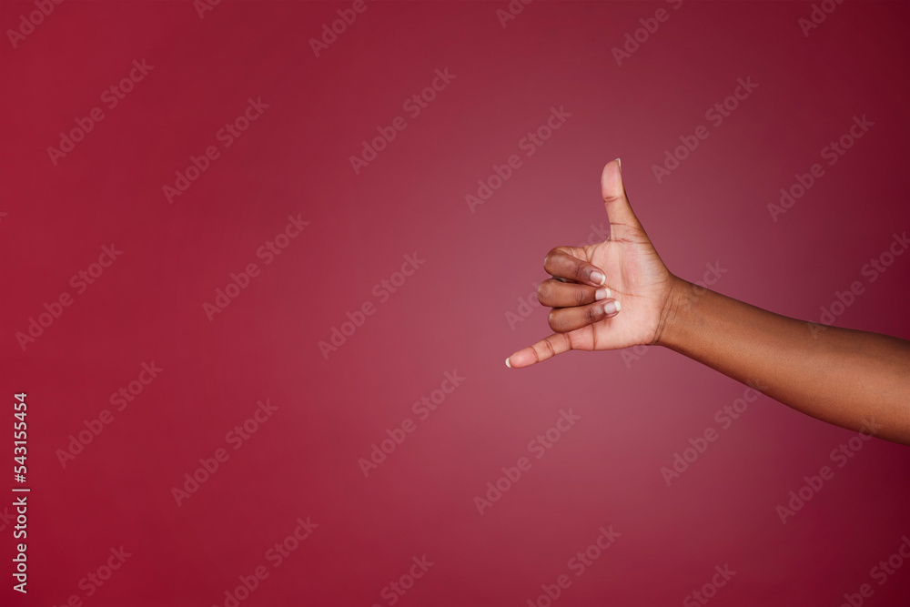 Shaka, sign and hand of a happy person with emoji for surfing, cool and ...