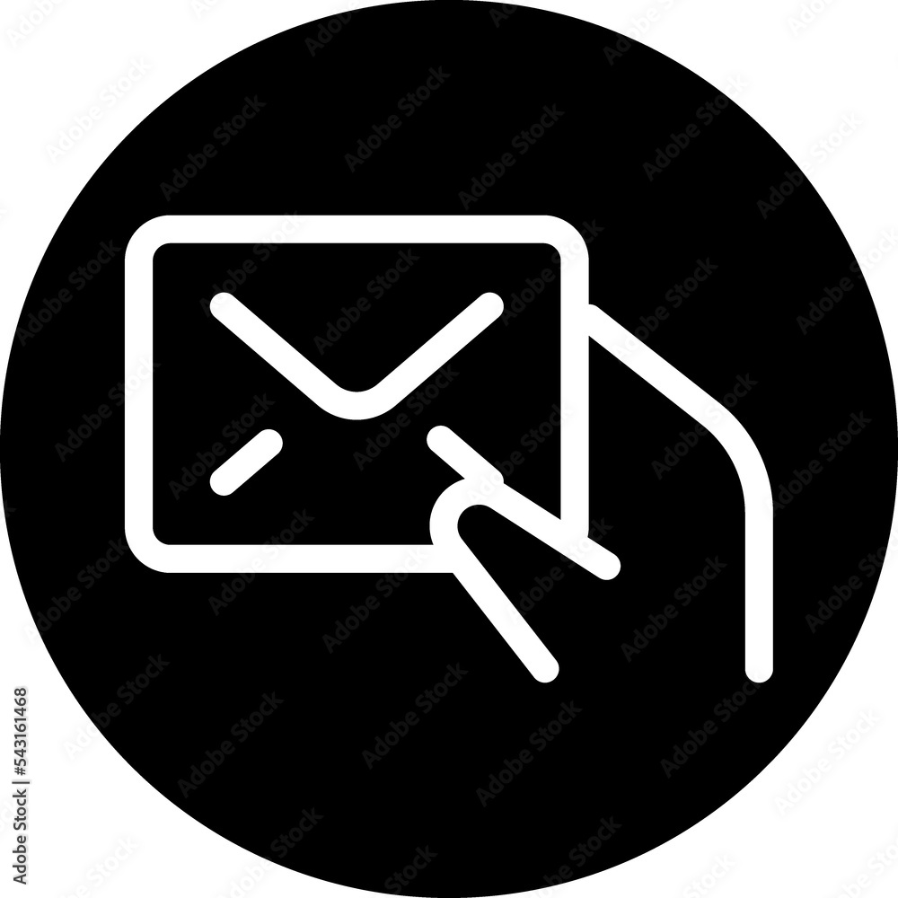 Mail black icon Stock Illustration | Adobe Stock