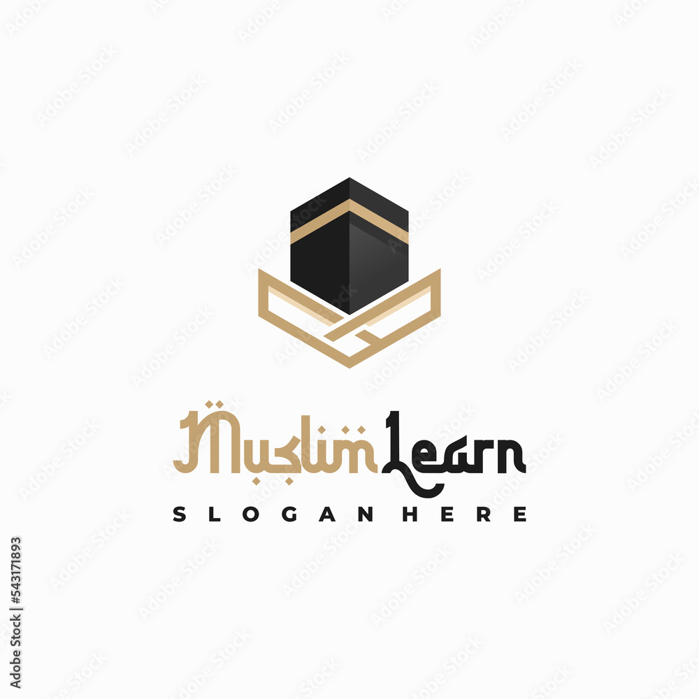 Luxury Muslim Learn logo, Islam learning logo template, Vector ...