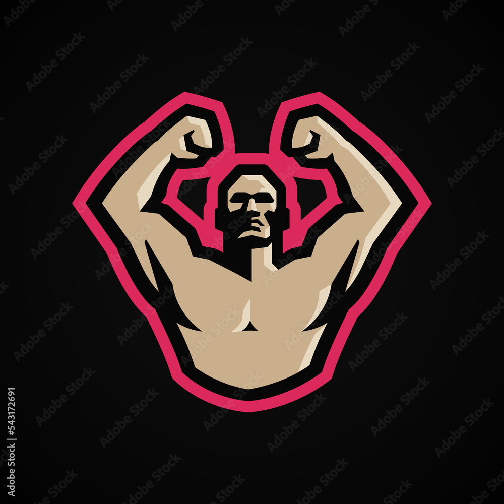 Muscle modern professional fighting logo design. Fight night sign. Fist ...