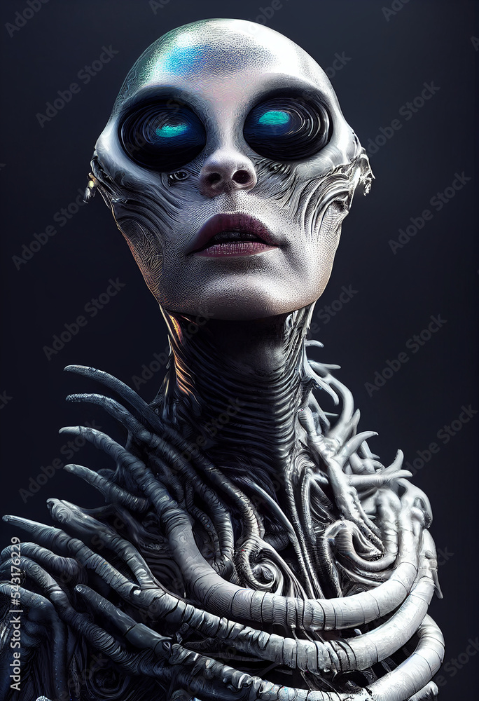 Hybrid Human Alien, Human creature, Science Fiction character, Sci fi, Creepy Monster, Dark Art ...