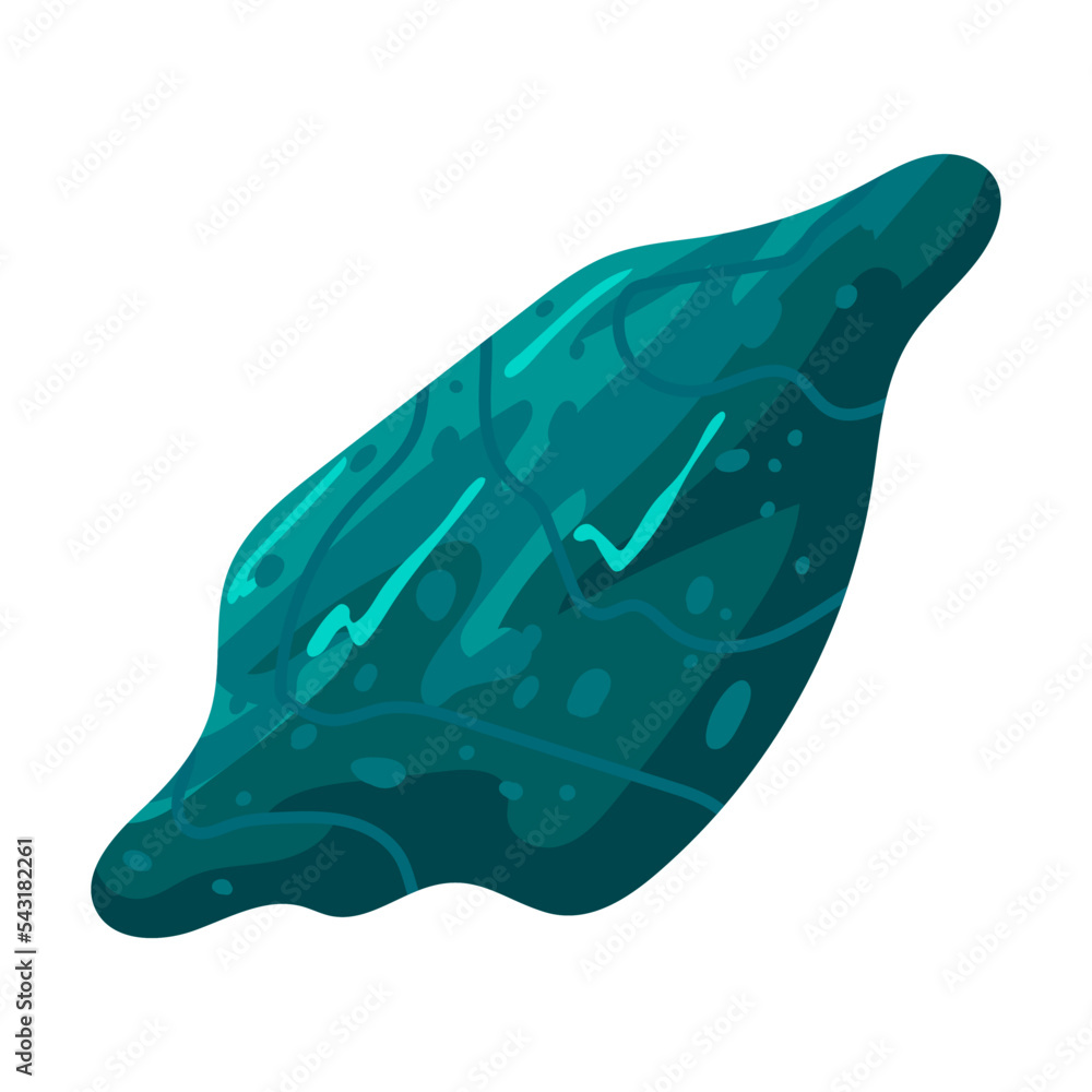 Valuable asteroid and meteorite. Vector illustration of space meteoroid ...