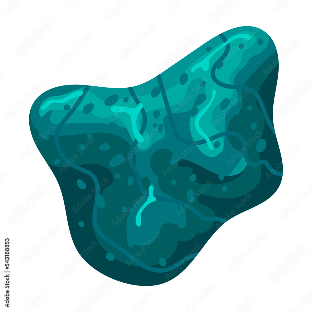 Solid shapeless asteroid and meteorite. Vector illustration of space ...