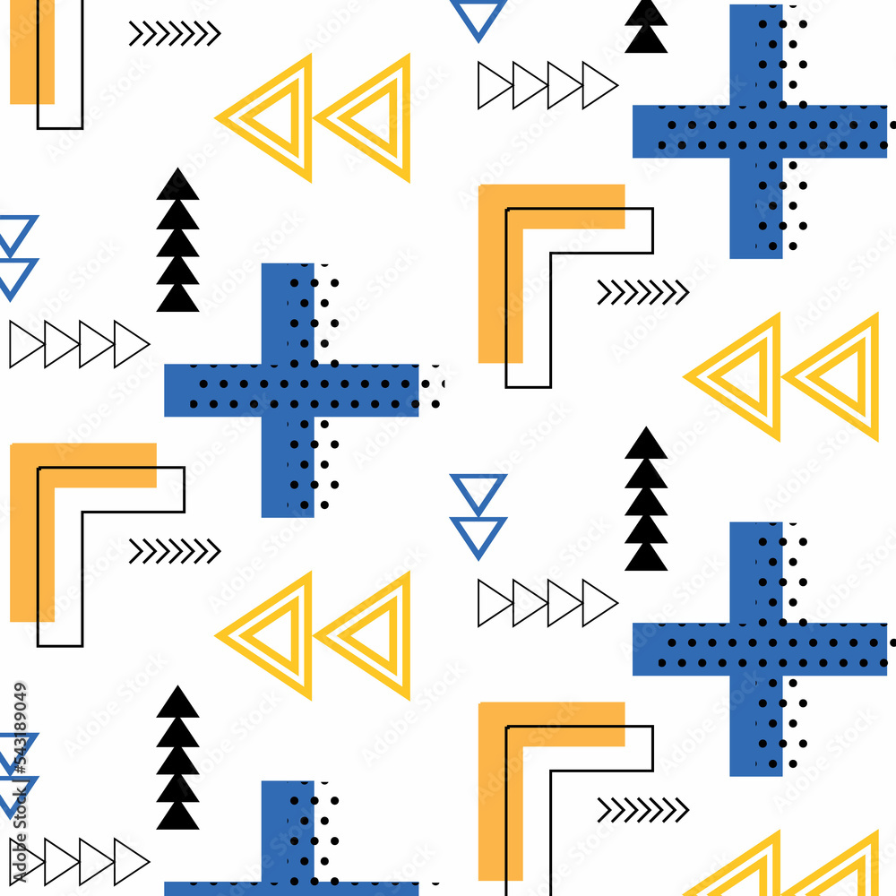 Memphis design elements. Flat funky graphic, 90s design trends and ...