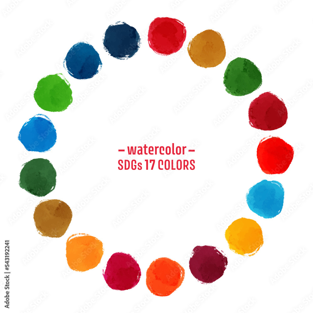 Hand drawn SDGs color circles Stock Vector | Adobe Stock