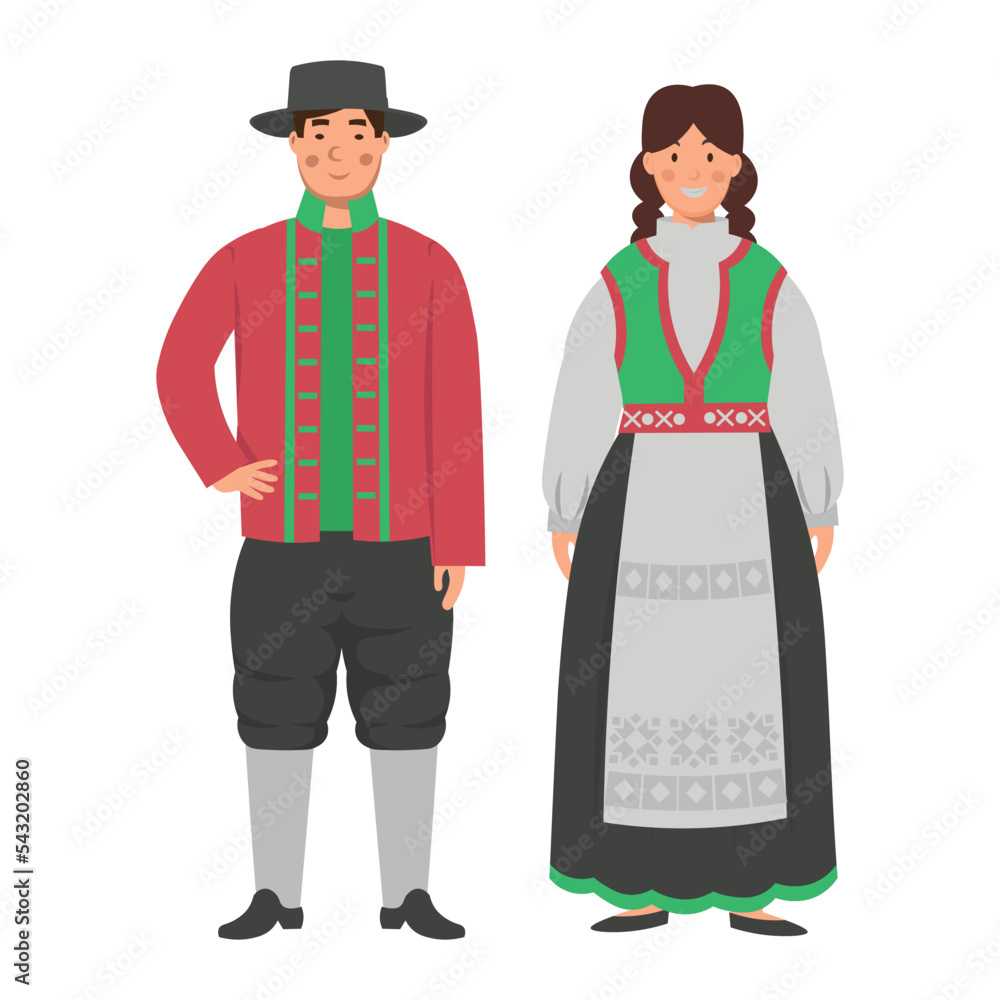 Cartoon men's and women's costumes of Italy character for children ...