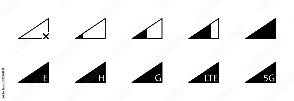 Signal reception icon. Mobile phone connection level icons. No signal ... Signal reception icon. Mobile phone connection level icons. No signal ...