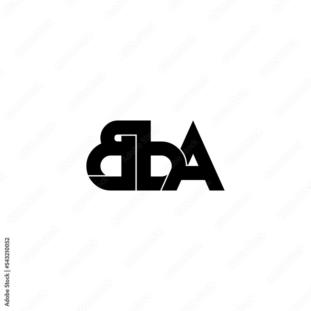 bba initial letter monogram logo design Stock Vector | Adobe Stock