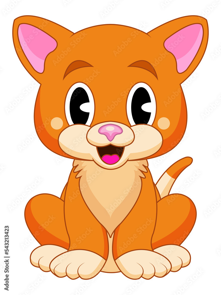 Transparent Cartoon Cat Clipart Illustration Stock Illustration | Adobe ...