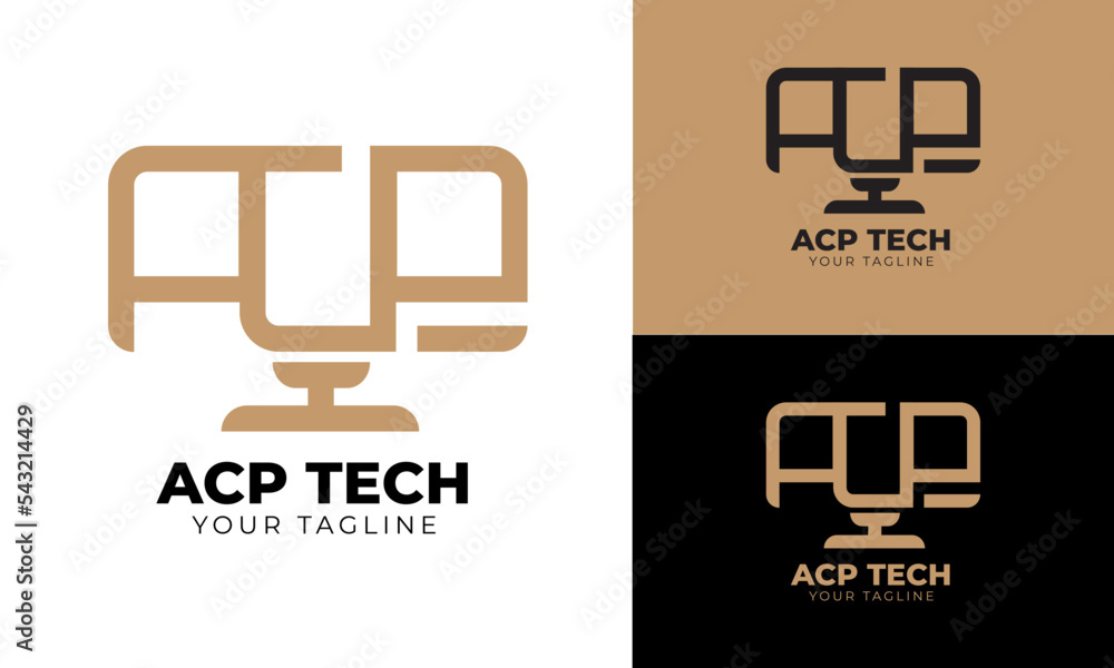 LOGO ACP TECH Stock Vector | Adobe Stock