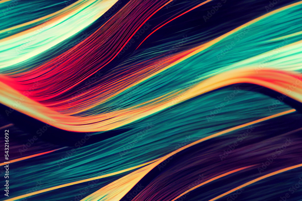 Geometric Waves Neon Pattern Stock Illustration | Adobe Stock