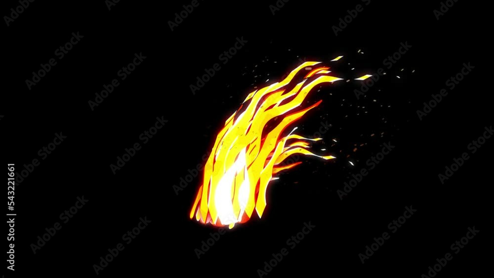 Fire 2D fx animation with alpha channel.Cartoon Fire frame by frame ...