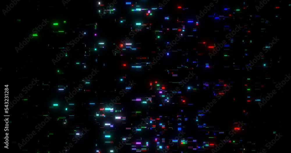 Glitch noise distortion of broken video image background, VHS effect ...