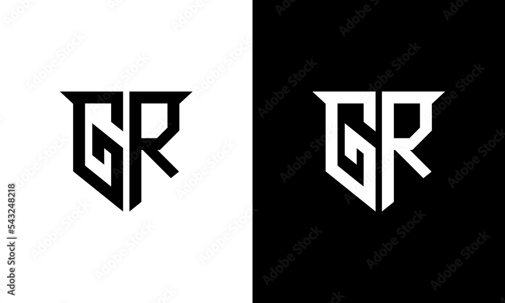 monogram gr logo design Stock Vector | Adobe Stock