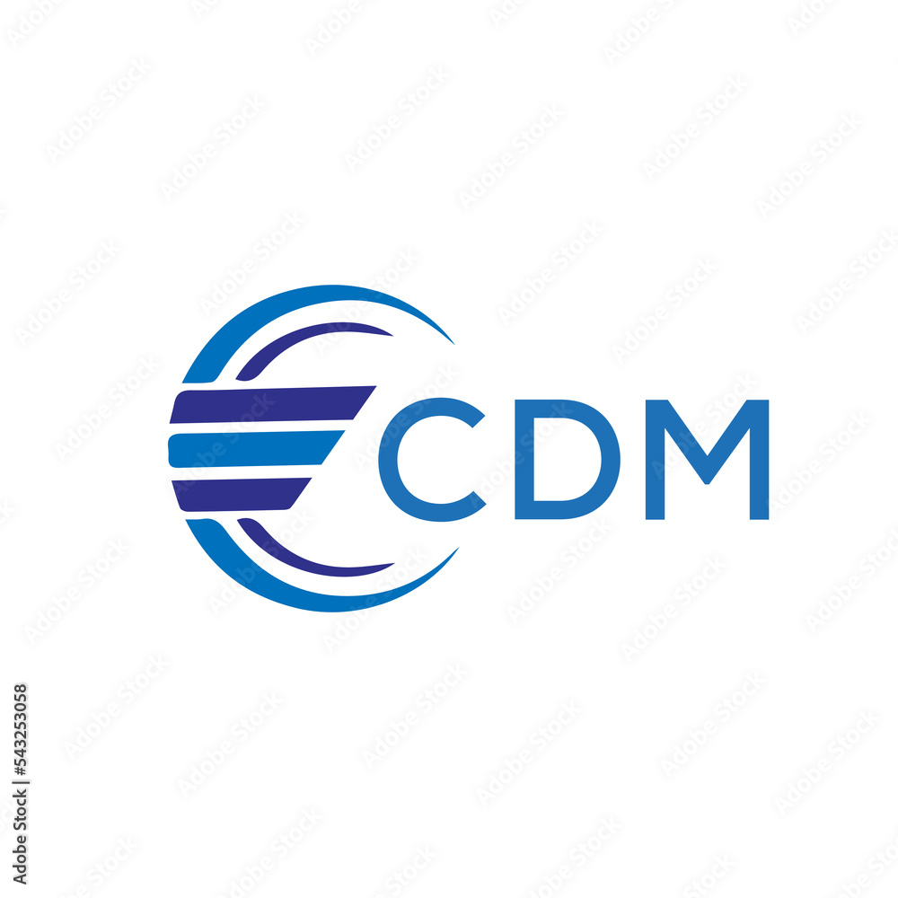 CDM letter logo. CDM blue image on white background. CDM vector logo ...