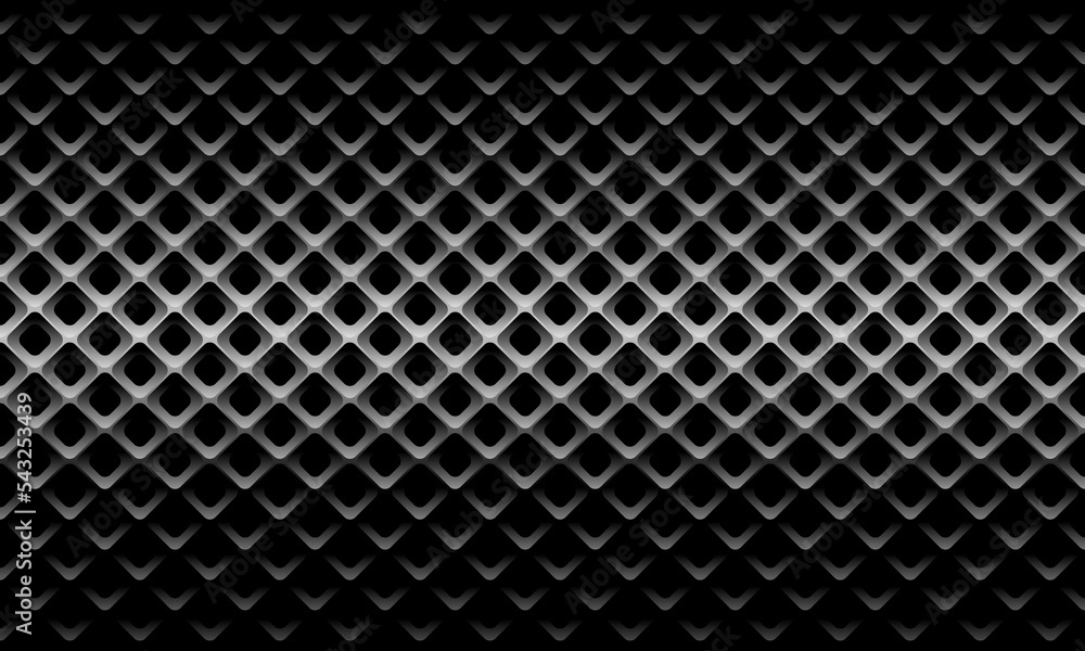Abstract metal square mesh black shadow background texture vector Stock ...