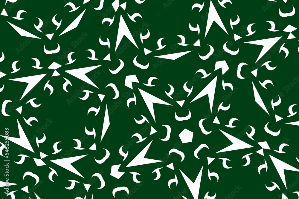 Geometric pattern in the colors of the national flag of Pakistan. The ...