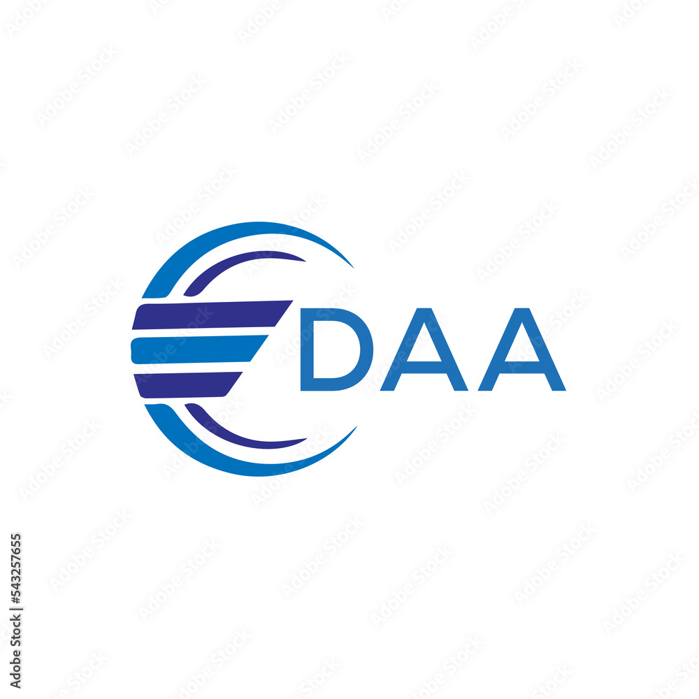 DAA letter logo. DAA blue image on white background. DAA vector logo ...