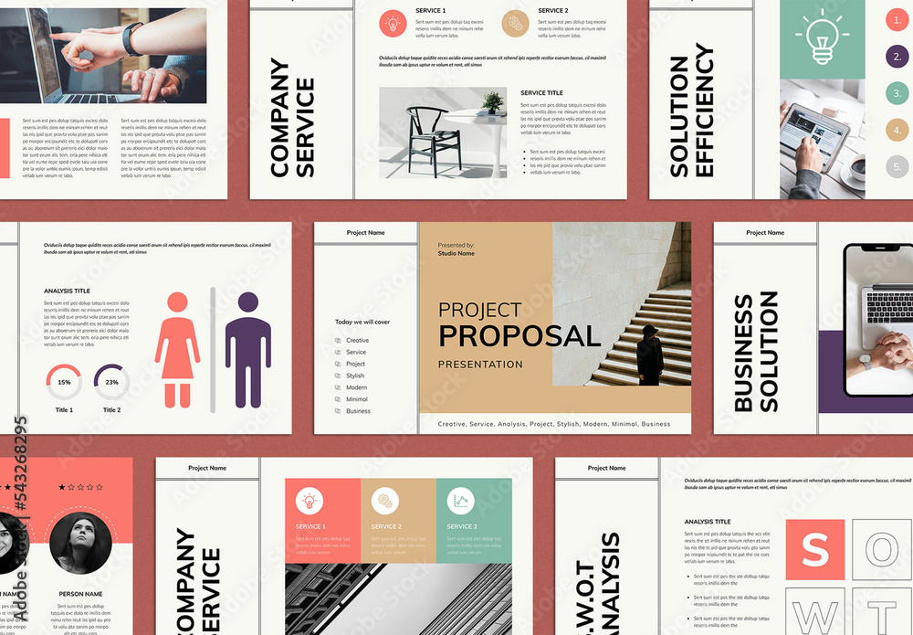 Project Proposal Presentation Layout Stock Template | Adobe Stock