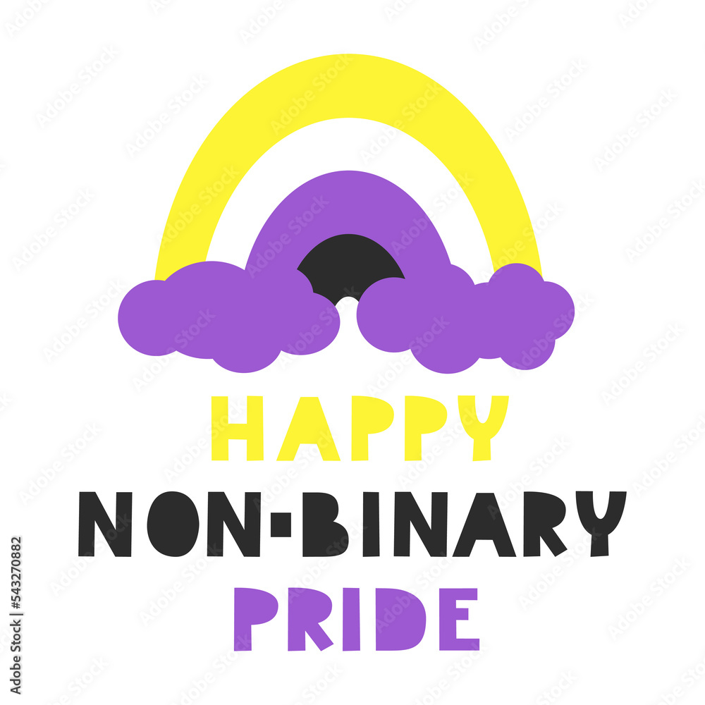 Gender queer and non-binary people concept. LGBT rights and diversity ...