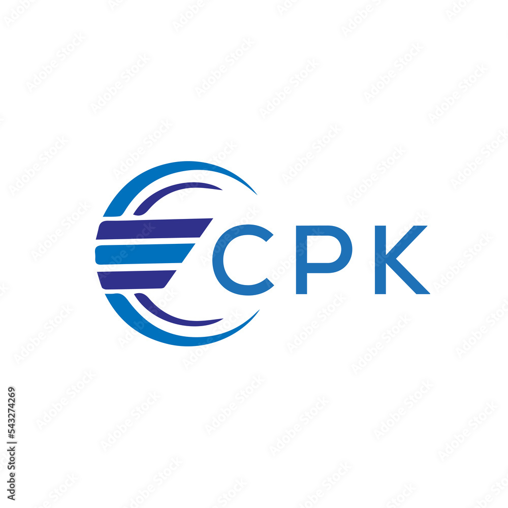 CPK letter logo. CPK blue image on white background. CPK vector logo ...