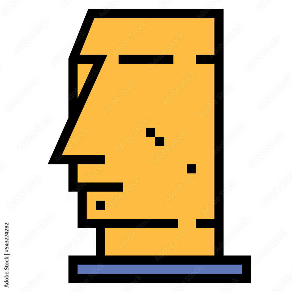 statue filled outline icon style Stock Vector | Adobe Stock