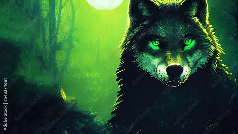 Green Wolf Eyes