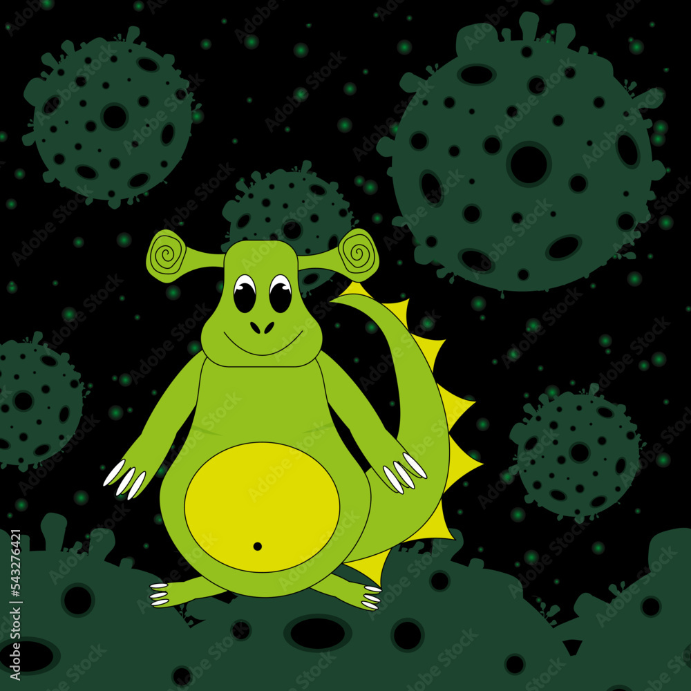 An alien world. An abstract with unknown planets in space. A picture ...