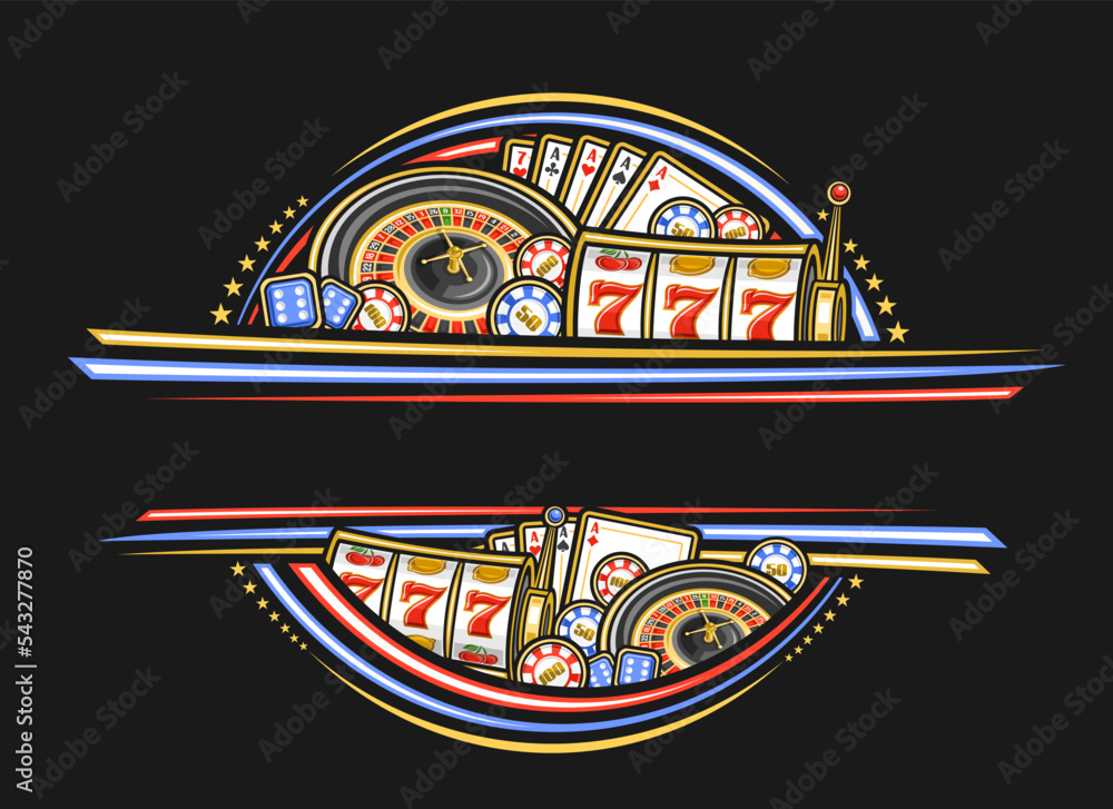 Vector border for Casino with empty copy space for text, decorative ...