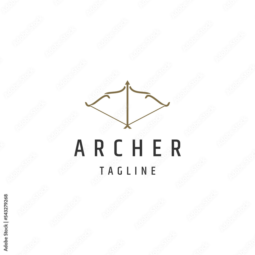Archer logo design template flat vector Stock Vector | Adobe Stock