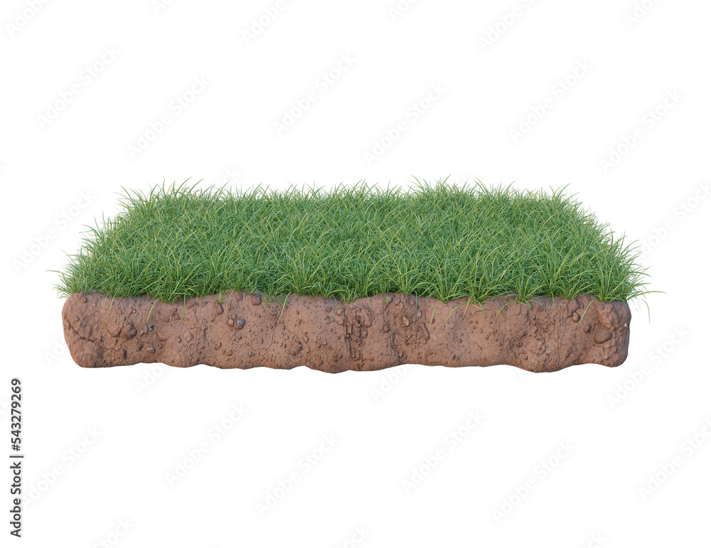 Grass podium land. realistic grass ground Stock Illustration | Adobe Stock