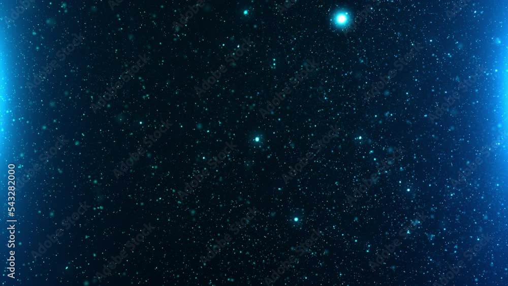 Beautiful Blue Floating Dust Particles Seamless with Light Flare on ...