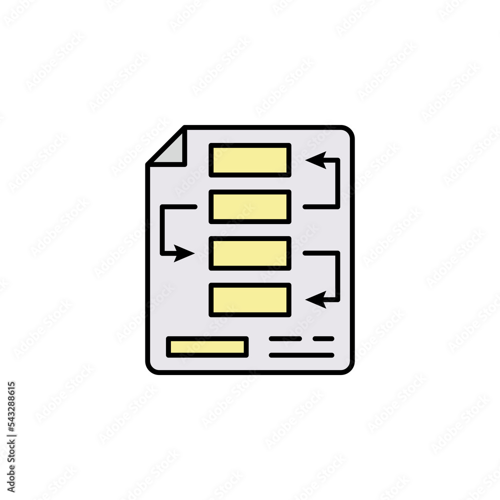 Process finance chart outline icon. Element of finance illustration ...