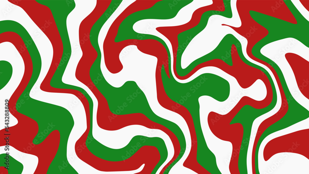 Vector liquid abstract illustration with colors of flag of Italy ...